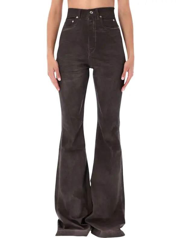 Rick Owens High-waist Flared Jeans - Grape