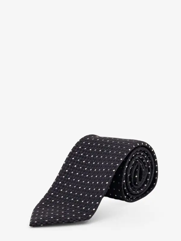 TOM FORD Silk Tie With Geometric Pattern