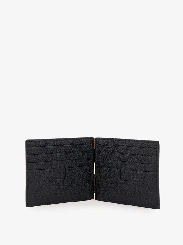 TOM FORD T-line Money Clip Leather Wallet
