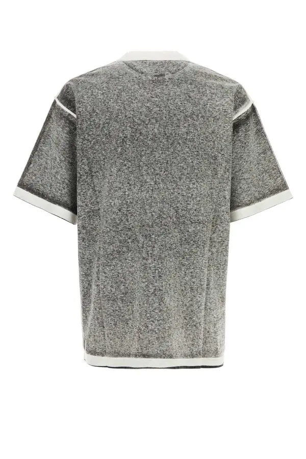 Balenciaga Melange Grey Cotton Oversize T-shirt