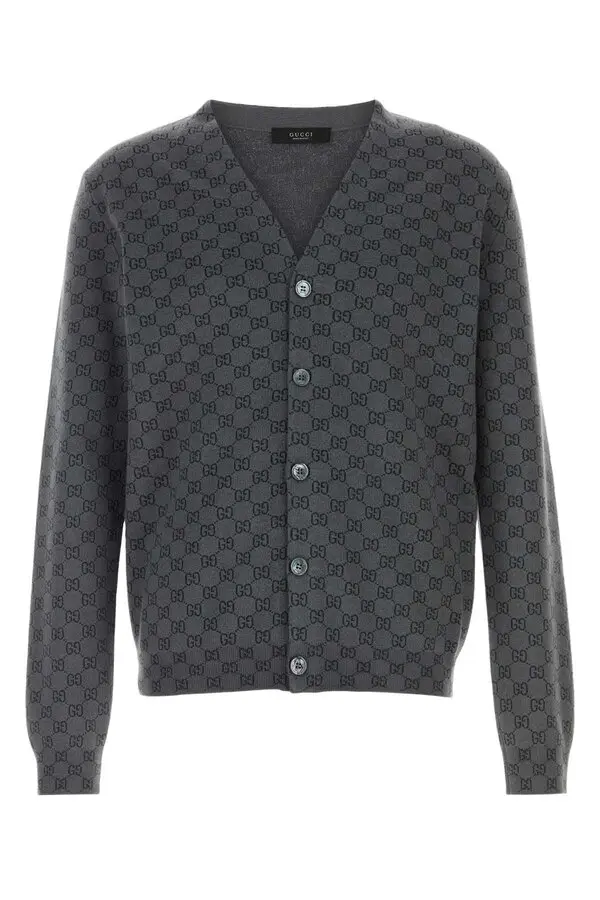 Gucci Embroidered Wool Blend Cardigan