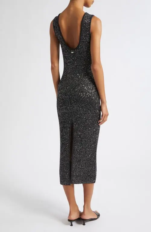 TOCCIN Cleo Sequin Midi Dress - Onyx