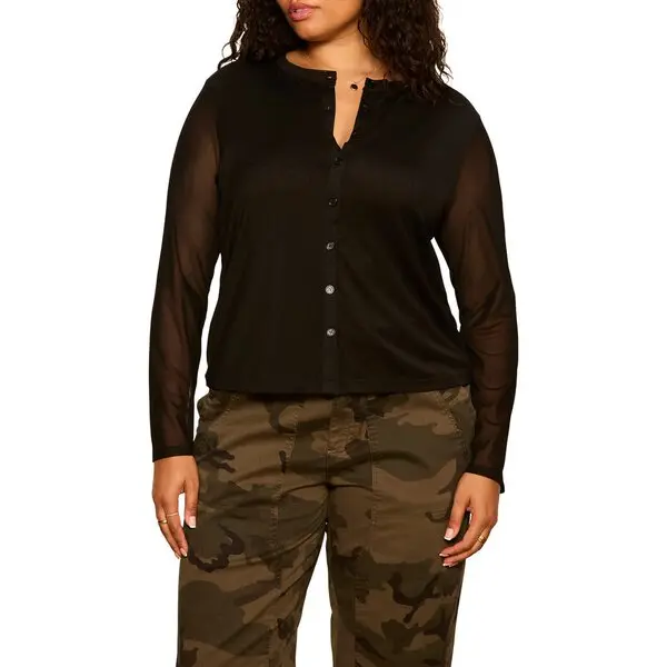 Sanctuary Mesh Long Sleeve Cardigan