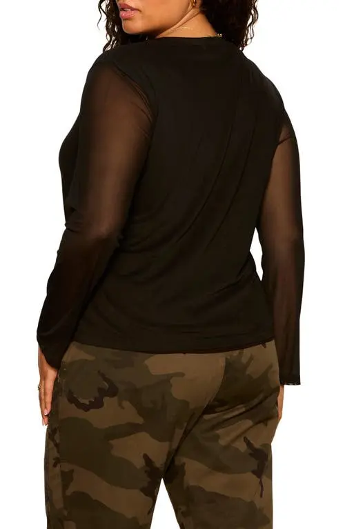 Sanctuary Mesh Long Sleeve Cardigan