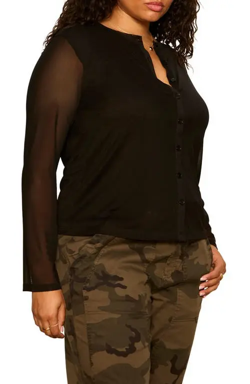 Sanctuary Mesh Long Sleeve Cardigan