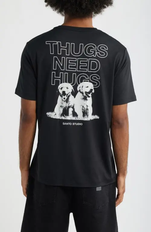 SANTO STUDIO Thugs Need Hugs Graphic Tech T-shirt