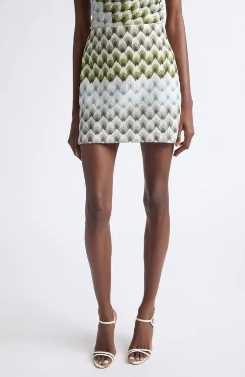 Missoni Metallic Jacquard Miniskirt - S616r