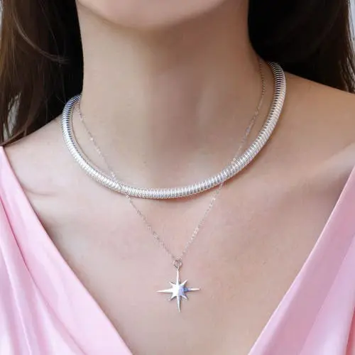 THE LOVERY FINE JEWELRY Starburst Necklace - Sterling Silver