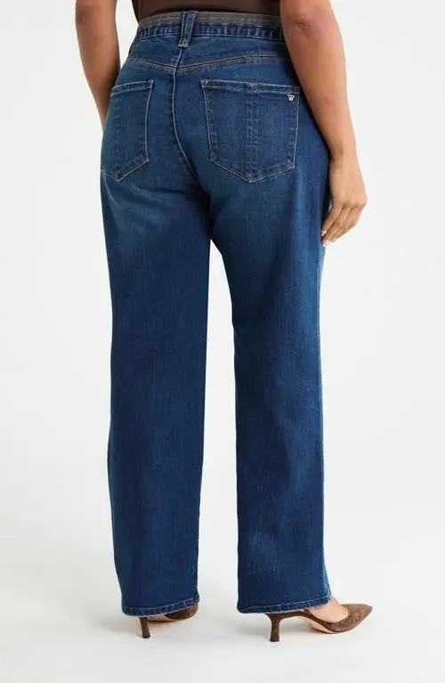 Wit & Wisdom Contrast Trim Straight Leg Jeans