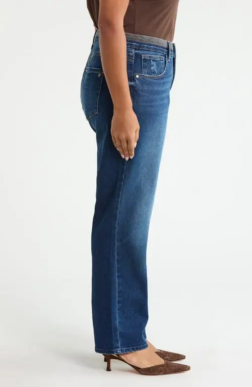 Wit & Wisdom Contrast Trim Straight Leg Jeans