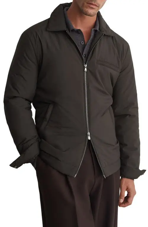 REISS Bernardi Jacket - Dark Brown