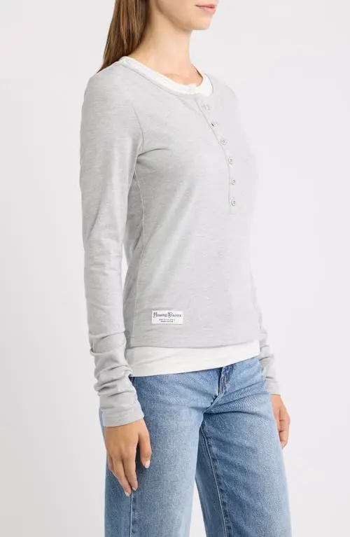 ROWING BLAZERS Layered Henley T-shirt