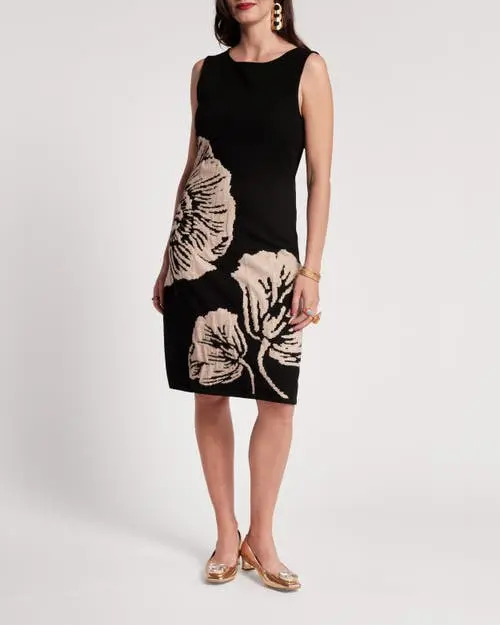 FRANCES VALENTINE Swan Shift Dress Carefree Chrysanthemum