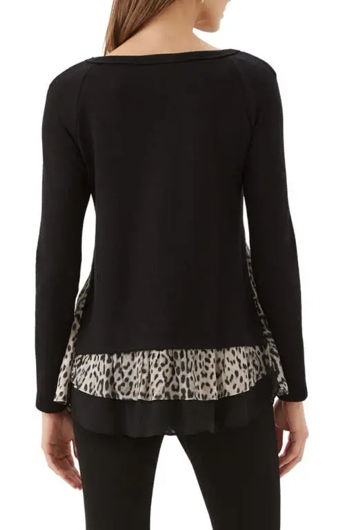 Karen Kane Layered Contrast Sweater