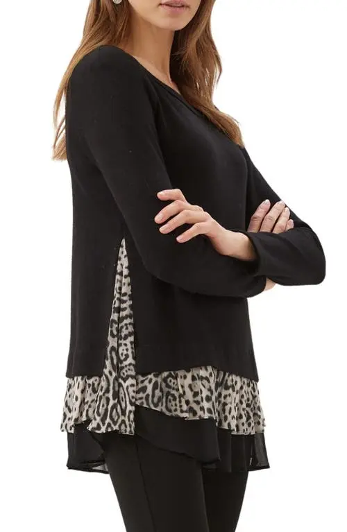 Karen Kane Layered Contrast Sweater
