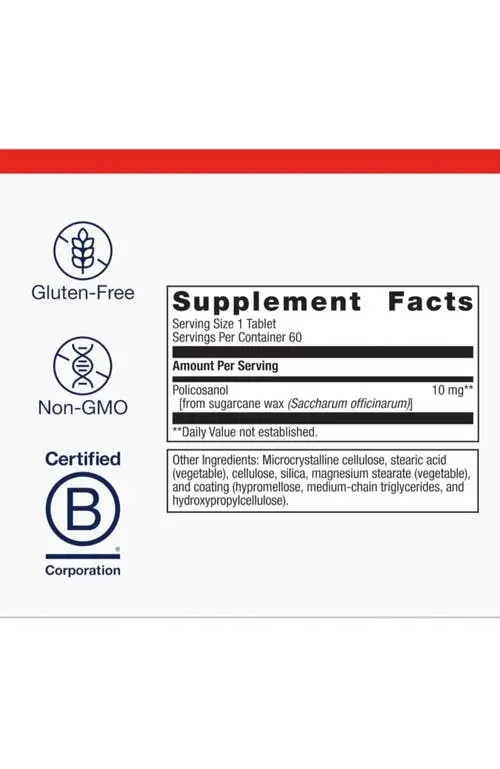 METAGENICS Cholarest Sc Policosanol Cardiovascular Support Supplement 60 Tablets