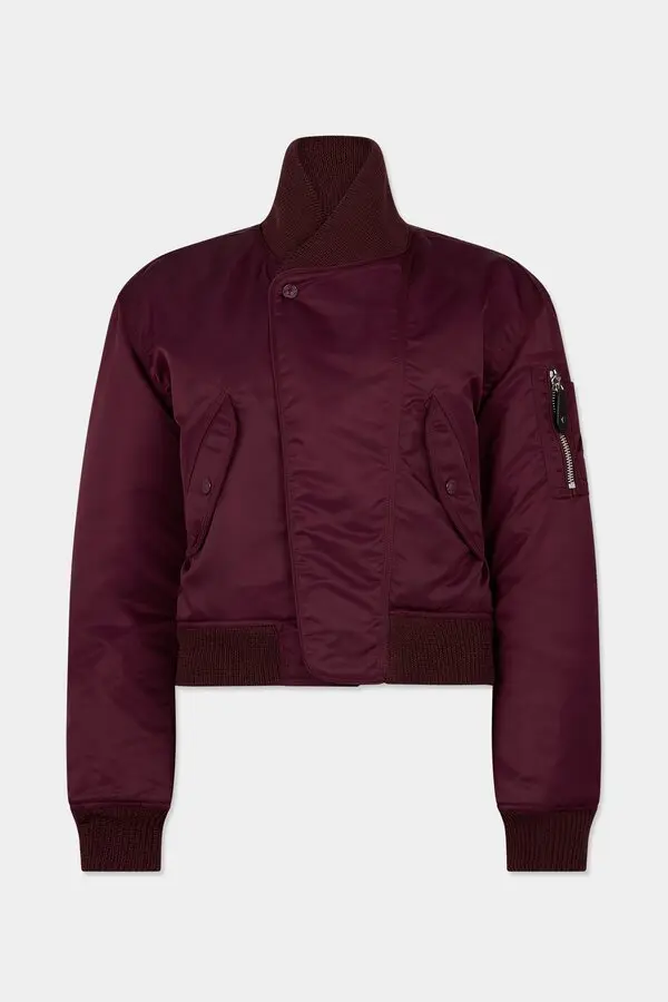 Dsquared2 Aviator Wash 80's Kiodo Bomber Jacket - Bordeaux
