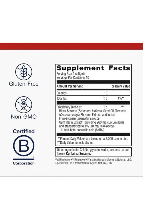 METAGENICS Rapid Relief Herbal Softgel Supplement 20 Softgels