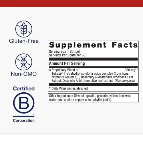 METAGENICS Kaprex Joint Support Supplement With Hops Rosemary And Olive Leaf Extracts 60 Softgels
