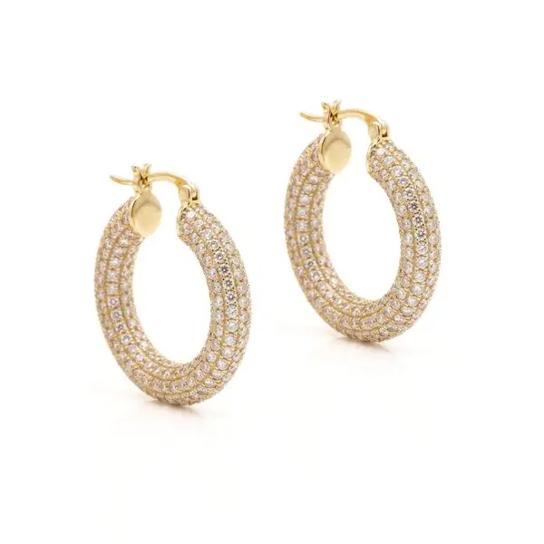 JAREDJAMIN Aria Pavé Chubby Hoop Earrings