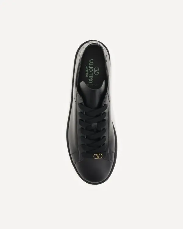 Valentino Garavani Royco Nappa Calfskin Lace-up Sneakers With Vlogo Signature
