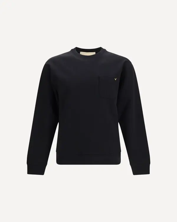 Valentino Garavani Cotton Jersey Crewneck Sweatshirt Ale