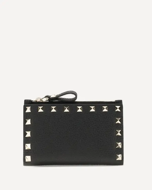 Valentino Garavani Rockstud Zip Card Holder