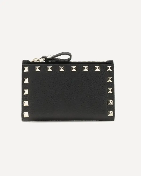 Valentino Garavani Rockstud Zip Card Holder
