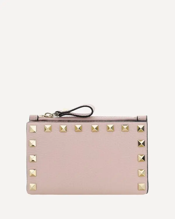 Valentino Garavani Rockstud Zip Card Holder