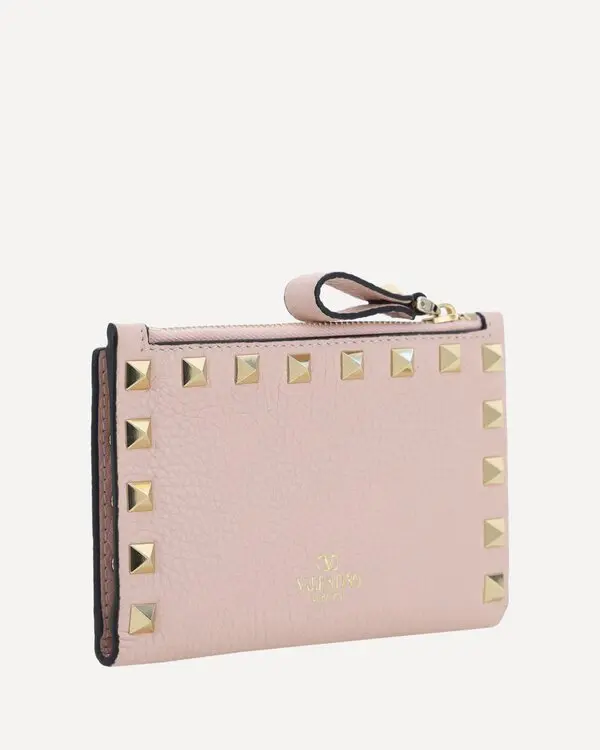 Valentino Garavani Rockstud Zip Card Holder