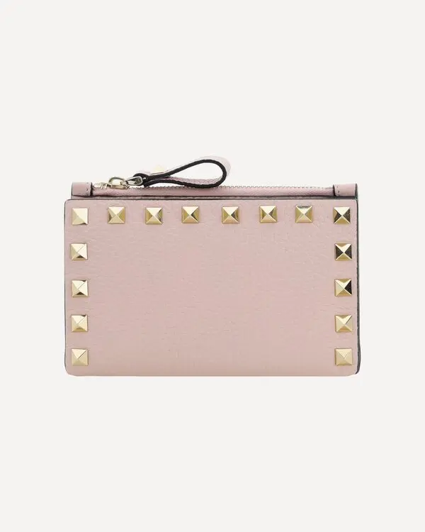 Valentino Garavani Rockstud Zip Card Holder
