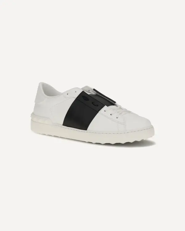 Valentino Garavani Open Sneakers With Studded Heel - White