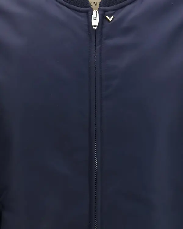 Valentino Garavani Nylon Jacket With Ruffles