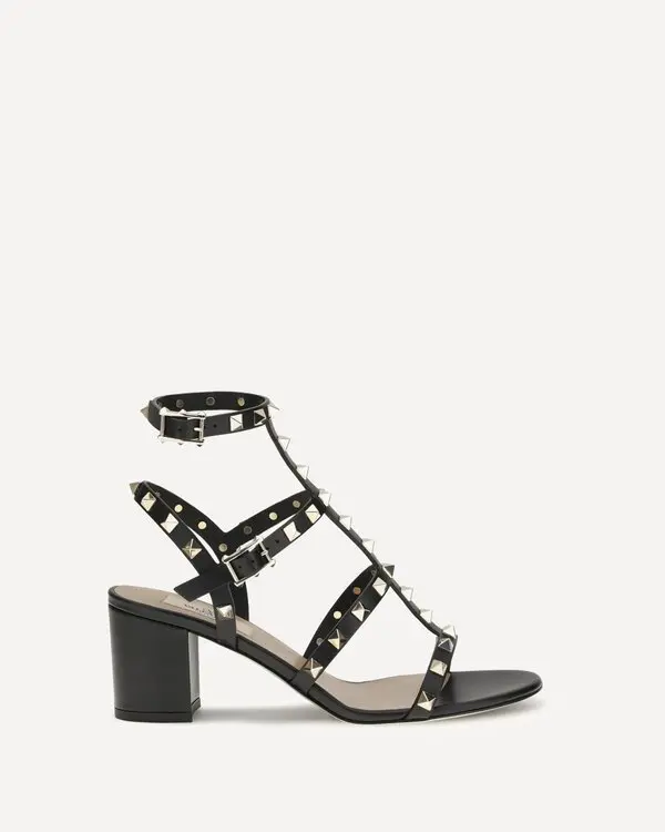 Valentino Garavani Rockstud Sandals With Straps - Black