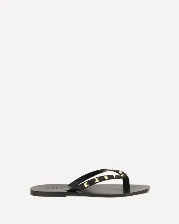 Valentino Garavani Rockstud Thong Sandals - Black