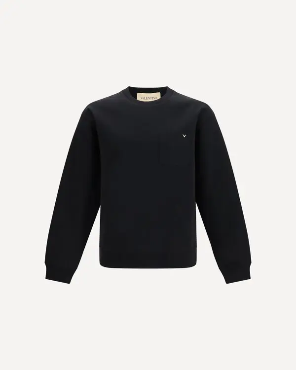 Valentino Garavani Sweatshirt With Pocket And Vlogo Ale