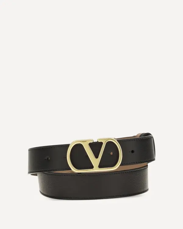 Valentino Garavani Reversible Vlogo Signature Belt - Black