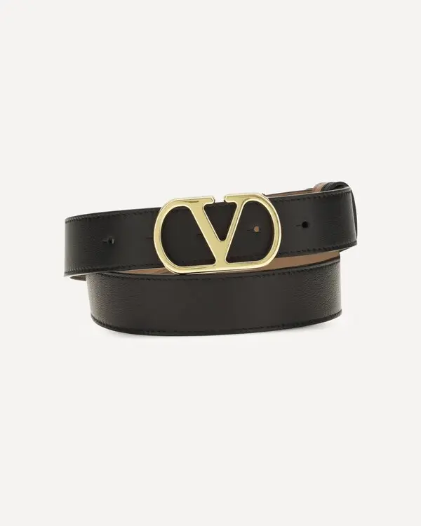 Valentino Garavani Reversible Vlogo Signature Belt - Black