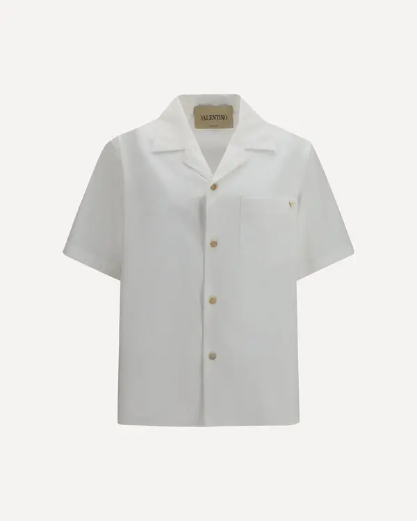 Valentino Garavani Short-sleeve Shirt With Vlogo - White