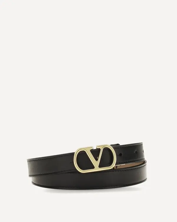 Valentino Garavani Reversible Vlogo Signature Belt - Black