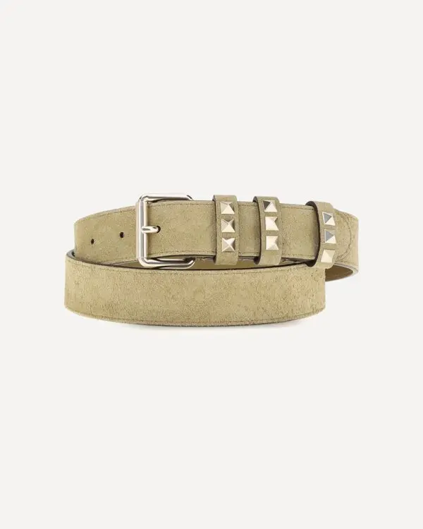 Valentino Garavani Rockstud Suede Belt
