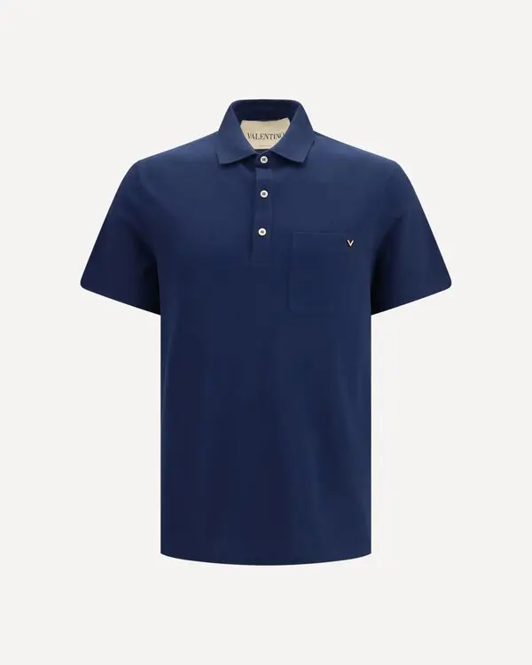 Valentino Garavani Cotton Piqué Polo With Vlogo