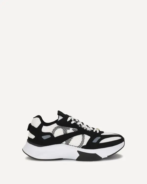 Valentino Garavani Demivee Mesh And Suede Sneakers - Multicolour