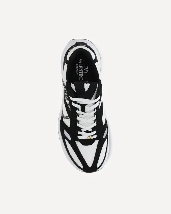 Valentino Garavani Demivee Mesh And Suede Sneakers - Multicolour