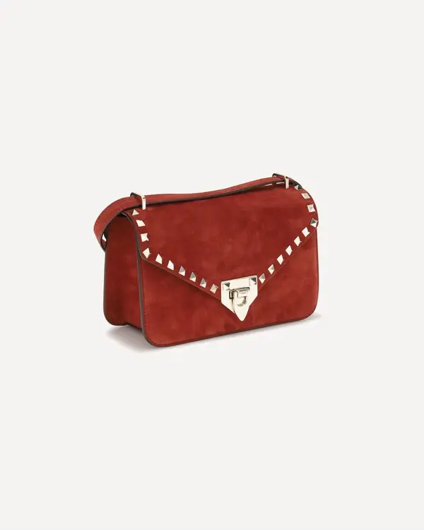 Valentino Garavani Rockstud Mini Suede Shoulder Bag