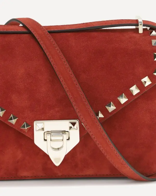 Valentino Garavani Rockstud Mini Suede Shoulder Bag