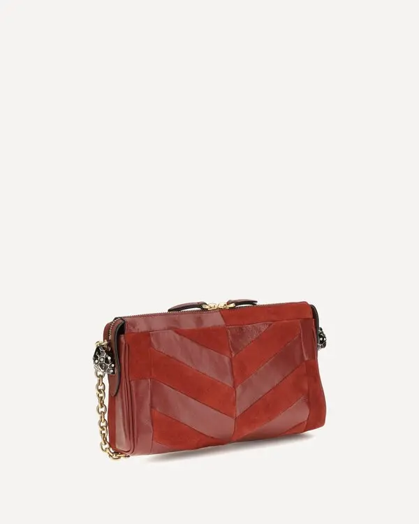 Valentino Garavani Panthea Shoulder Bag Chevron Pattern