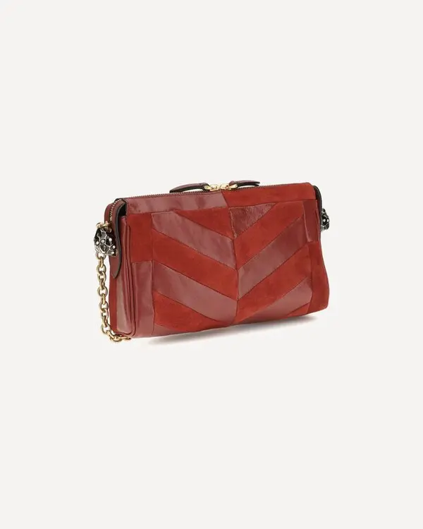 Valentino Garavani Panthea Shoulder Bag Chevron Pattern
