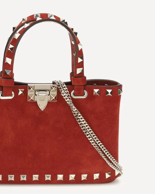 Valentino Garavani Suede Rockstud Mini Handbag