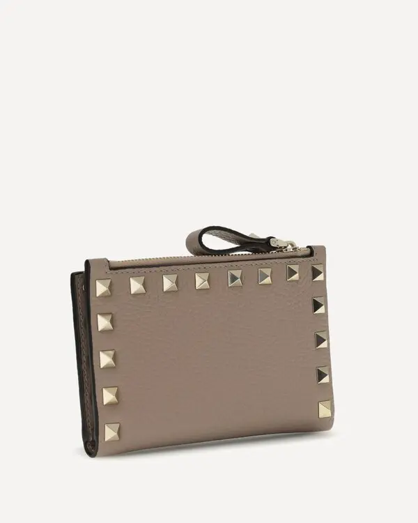 Valentino Garavani Rockstud Zip Card Holder